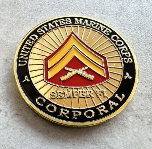CORPORAL E-4 Rank USMC Challenge Coin US Marine Corps NCO - Challenge Coins