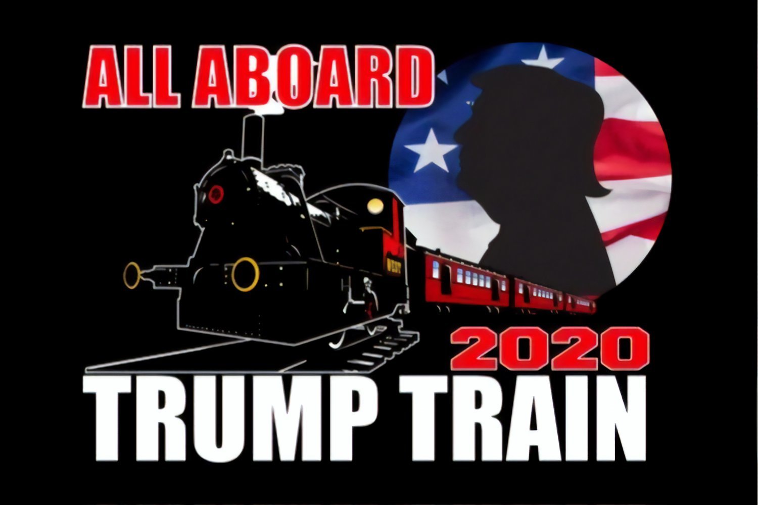 Trump Train Flag 3x5ft Digital Print Banner New MAGA - College-NCAA