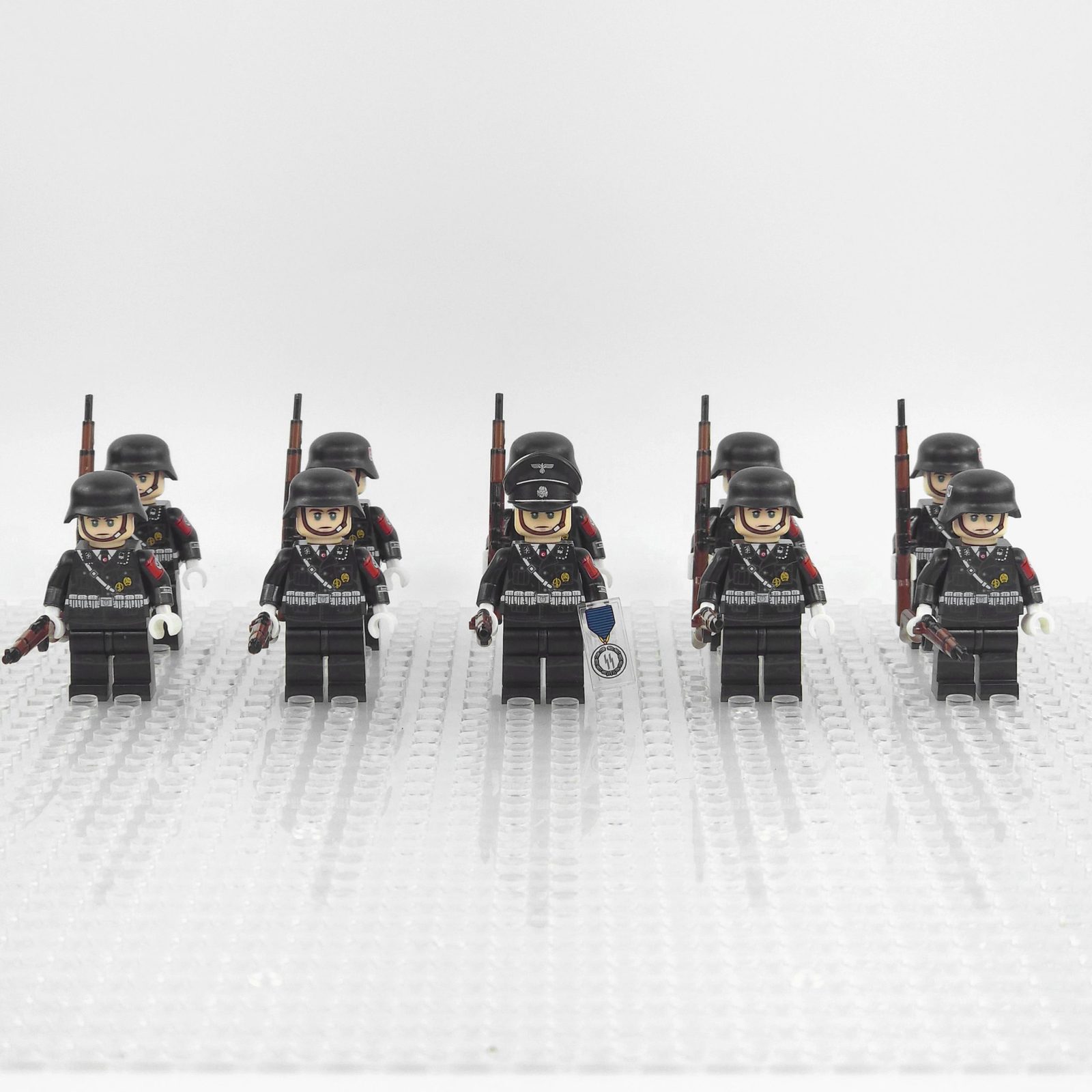 10pcs WW2 German Honor Guard Officer Soldiers Minifigures Building Toys ...