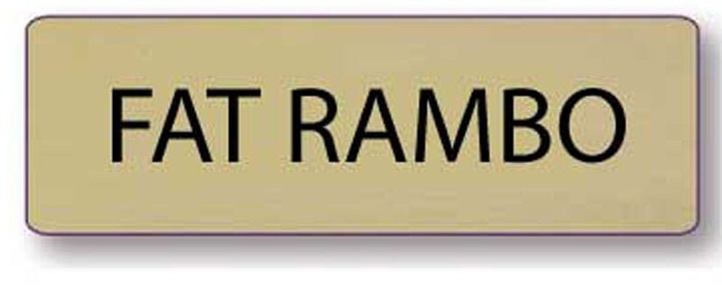 FAT RAMBO Stranger Things Halloween Costume Name Badge Tag with a pin ...