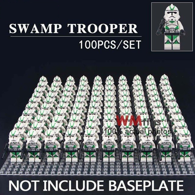 100pcs/set Clone Swamp Troopers Star Wars Mini Figures Building Blocks ...