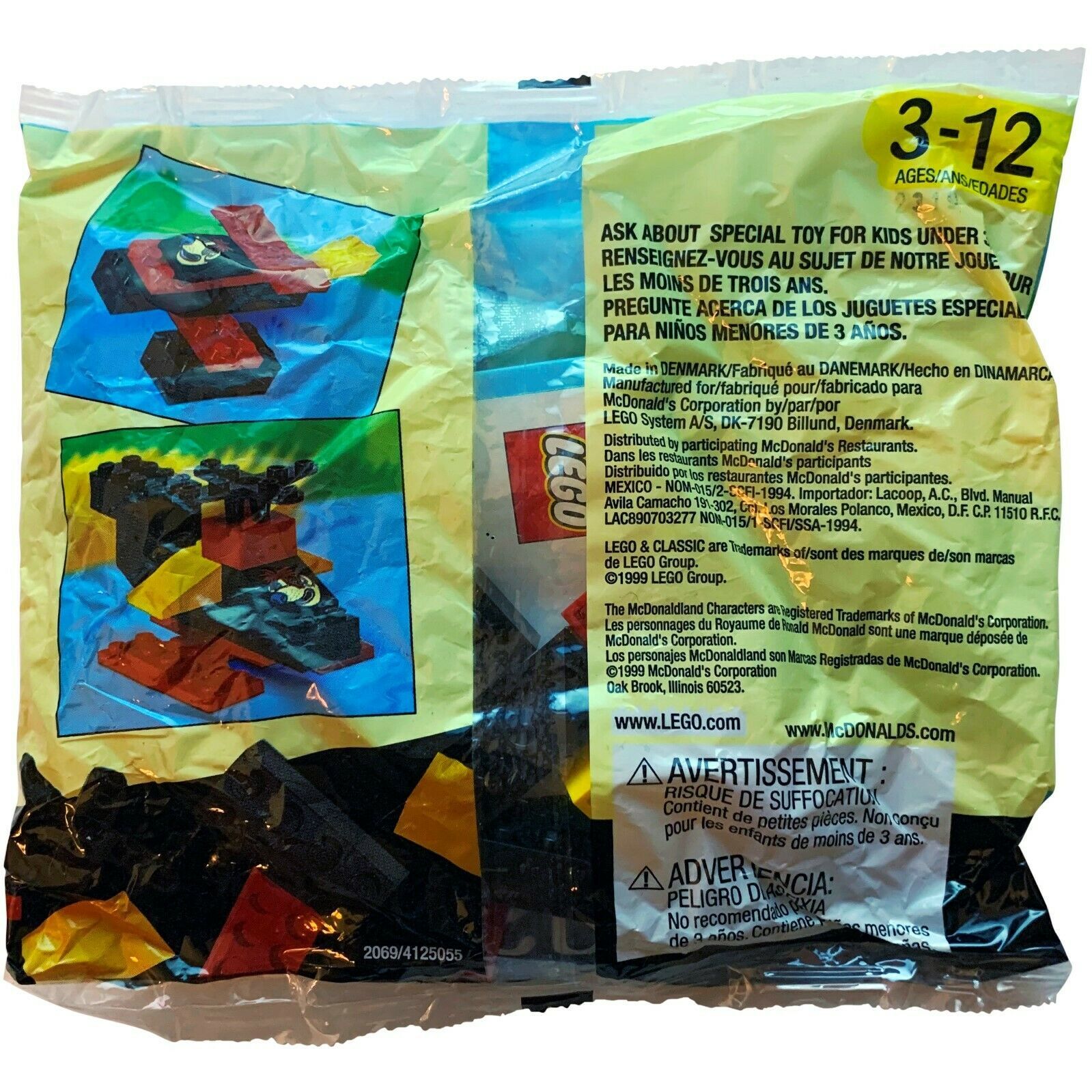 Lego set 2069 Classic Jet Boat McDonald's Happy Meal polybag from 1999 ...