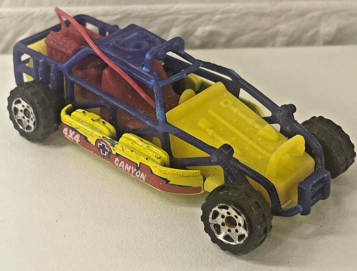 Matchbox Military Style Dune Buggy Yellow w/Blue Roll Cage 4x4 Canyon 1 ...