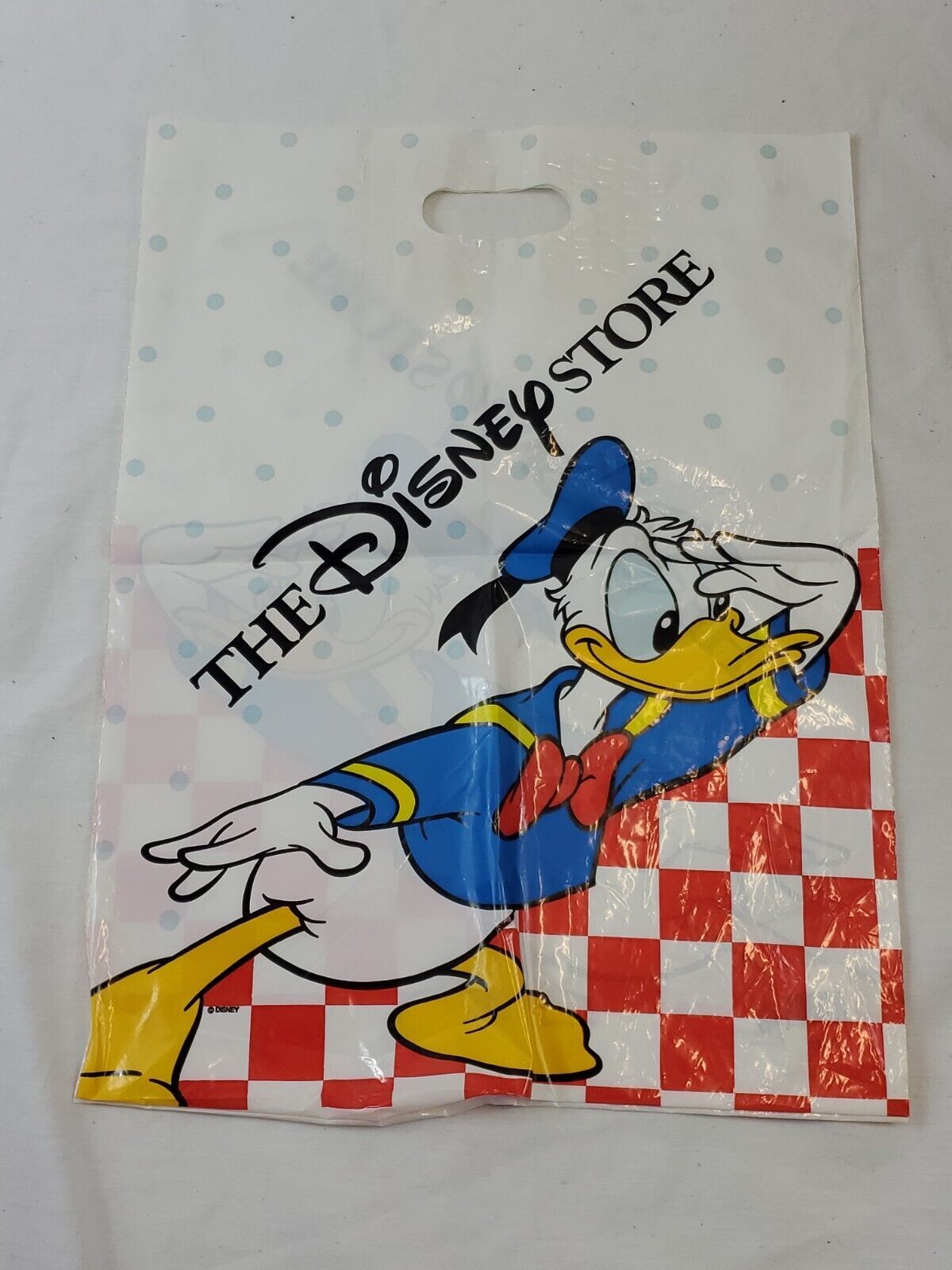 VINTAGE Disney Store Donald Duck White Plastic Shopping Bag ...