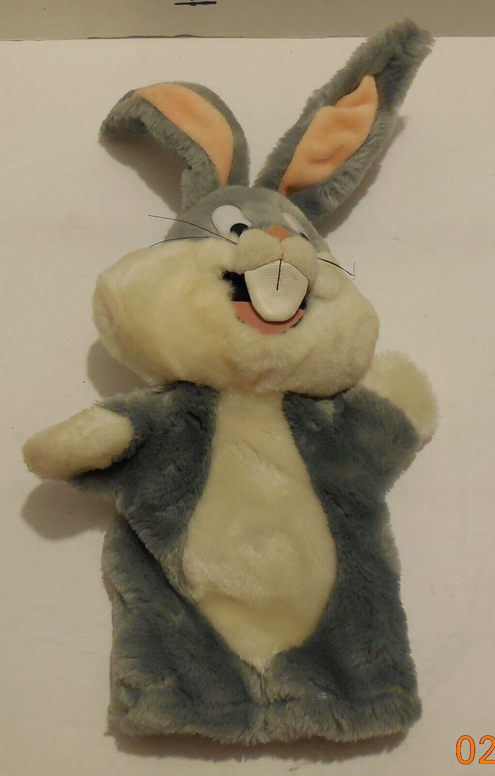 Vintage 1989 Warner Bros. Bugs Bunny Hand Puppet 13" Plush Looney Tunes ...