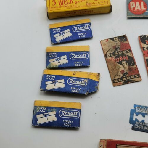 Vintage Various Razor blades Weck Sextoblades Rexall Don Juan Gillette ...