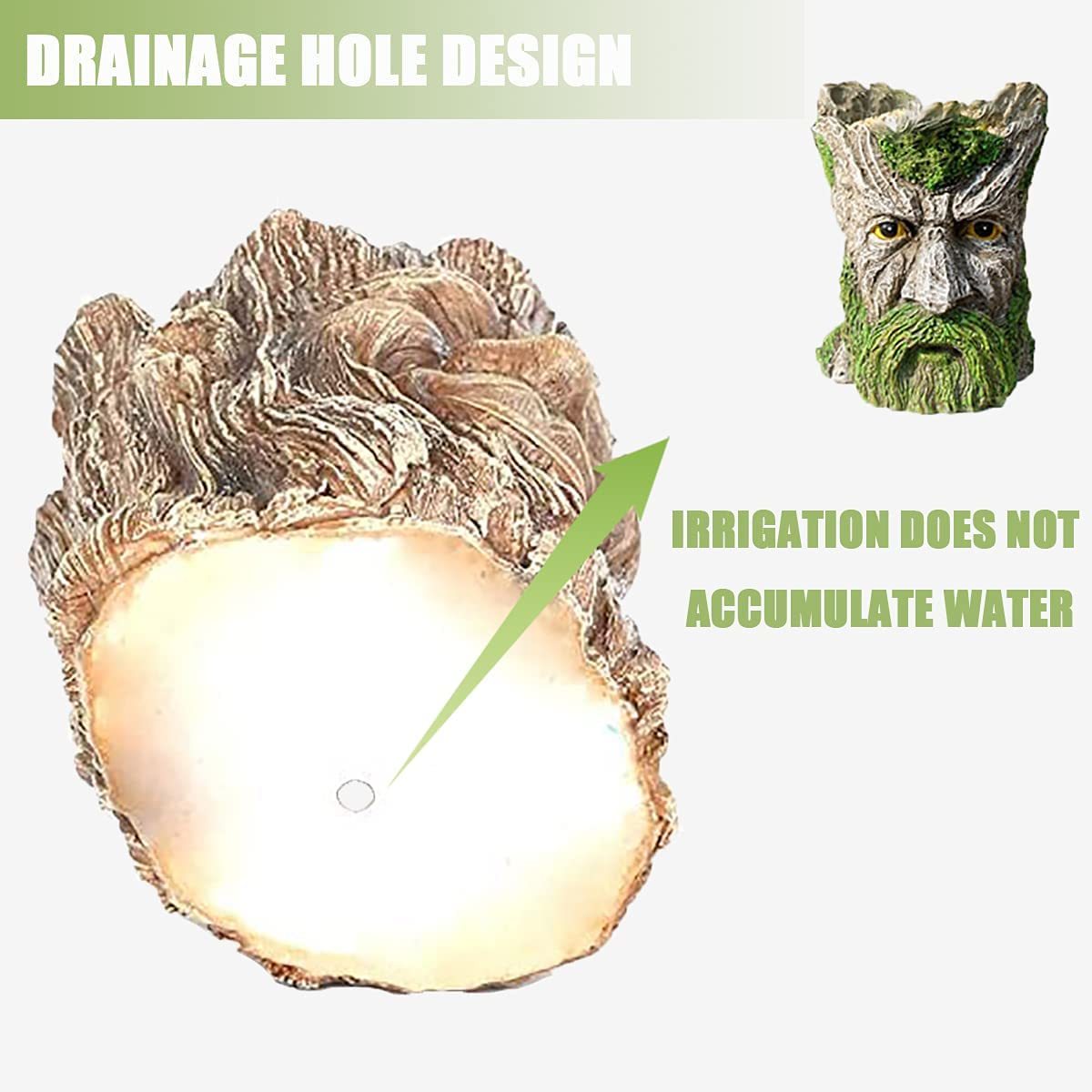 Eiiorpo Tree Face Planter,Head Planter Garden Pots Resin Face Planter ...