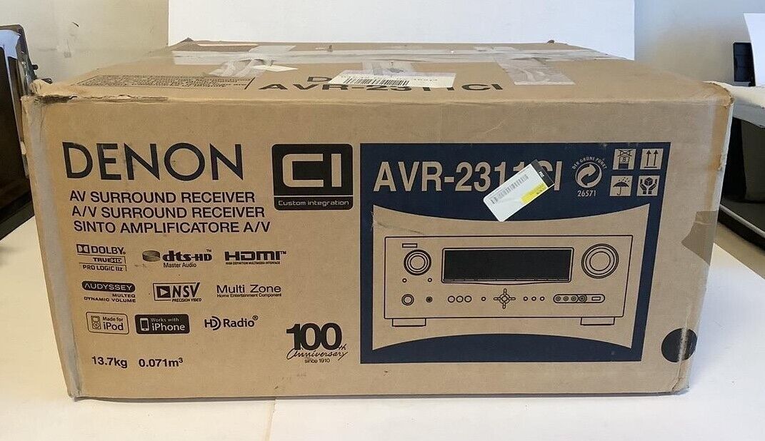 Denon AVR-2311CI 3D Ready HDMI Switching BLACK Home Theater Receiver NO ...