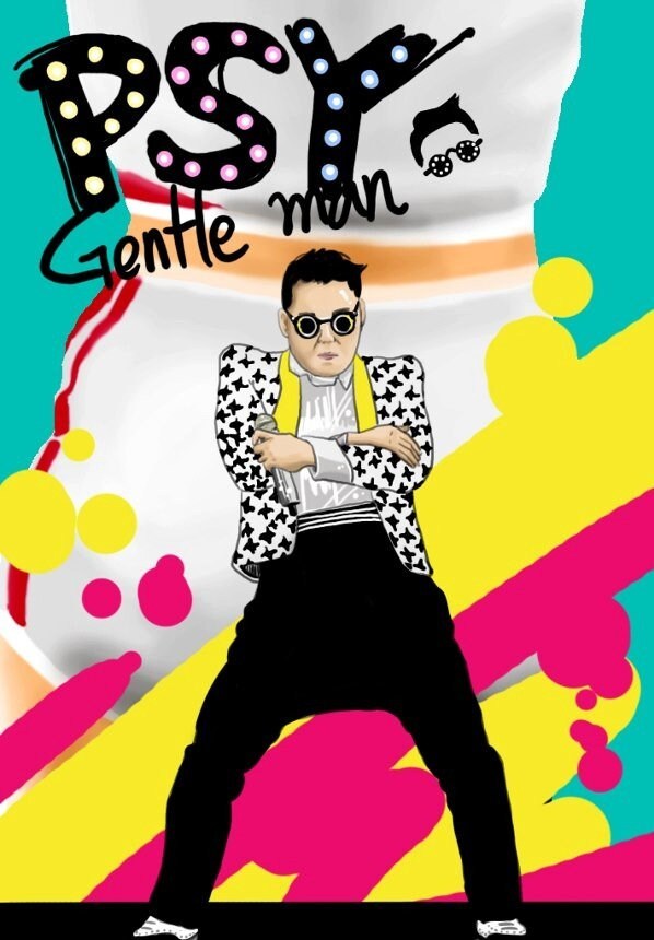 Trends International PSY - Gentleman ver1 gloss poster 17x 24 - Art Posters