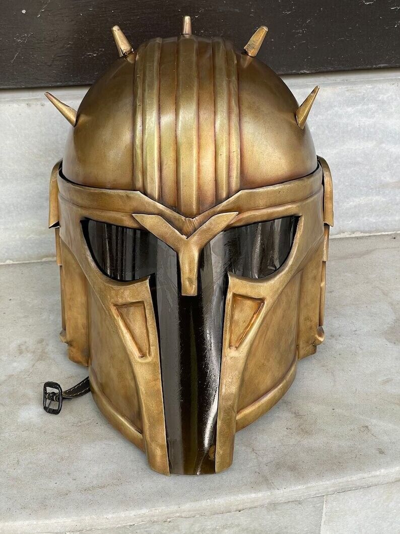 Il Mandalorian Armorer Casco Larp Cosplay Warrior Maschera Metallo Elmo ...