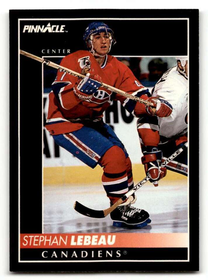 1992 Pinnacle #341 Stephan Lebeau Montreal Canadiens Hockey Cards EX ID ...