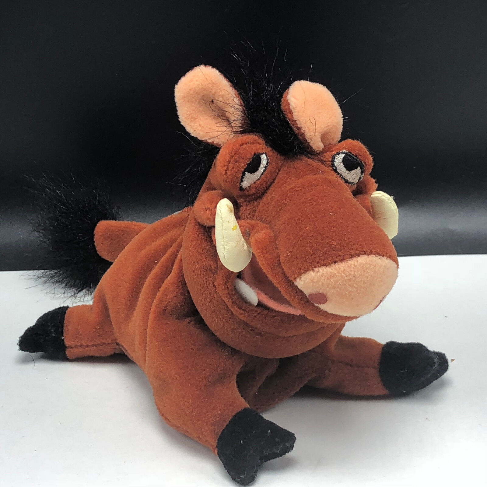 WALT DISNEY STORE PLUSH bean bag stuffed animal The Lion King Pumbaa Pumba hog - Disney