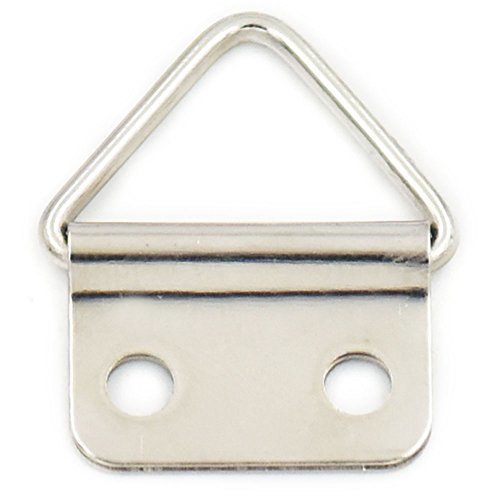 50 pcs 15mm Double Hole Triangle Ring Picture Frame Hanger Strap ...