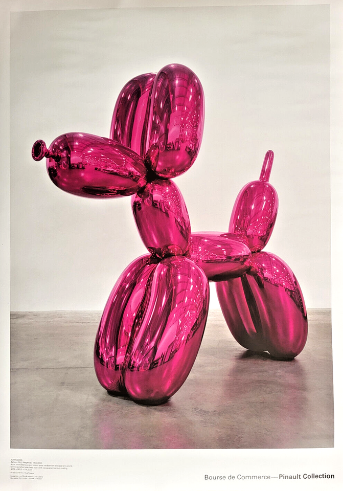 Jeff Koons - Original Poster - Balloon Dog - Pinault Collection Paris ...