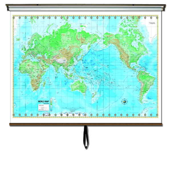 World Advanced Physical Classroom Wall Map and 50 similar items