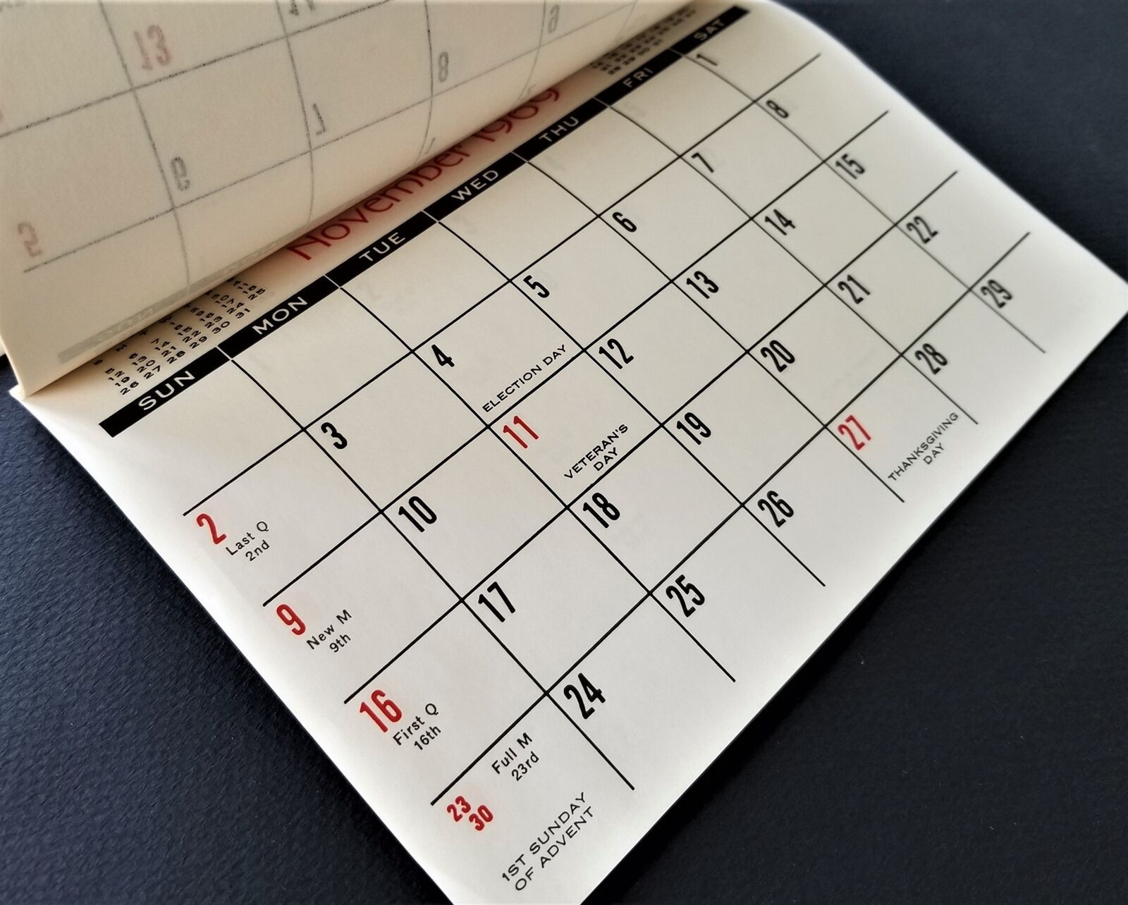 1969 antique RAY SUMMY mount joy pa CALENDAR THERMOMETER waterfall ART ...