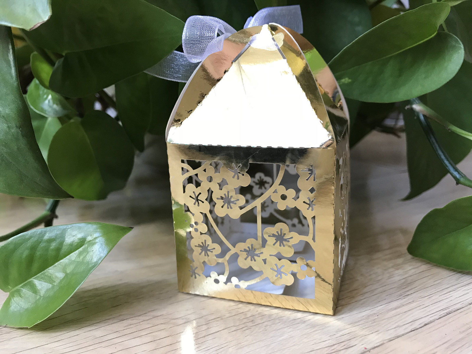 100pcs 6*6*9.5cm Metallic Silver Wedding Favor Box,Cupcake Gift ...