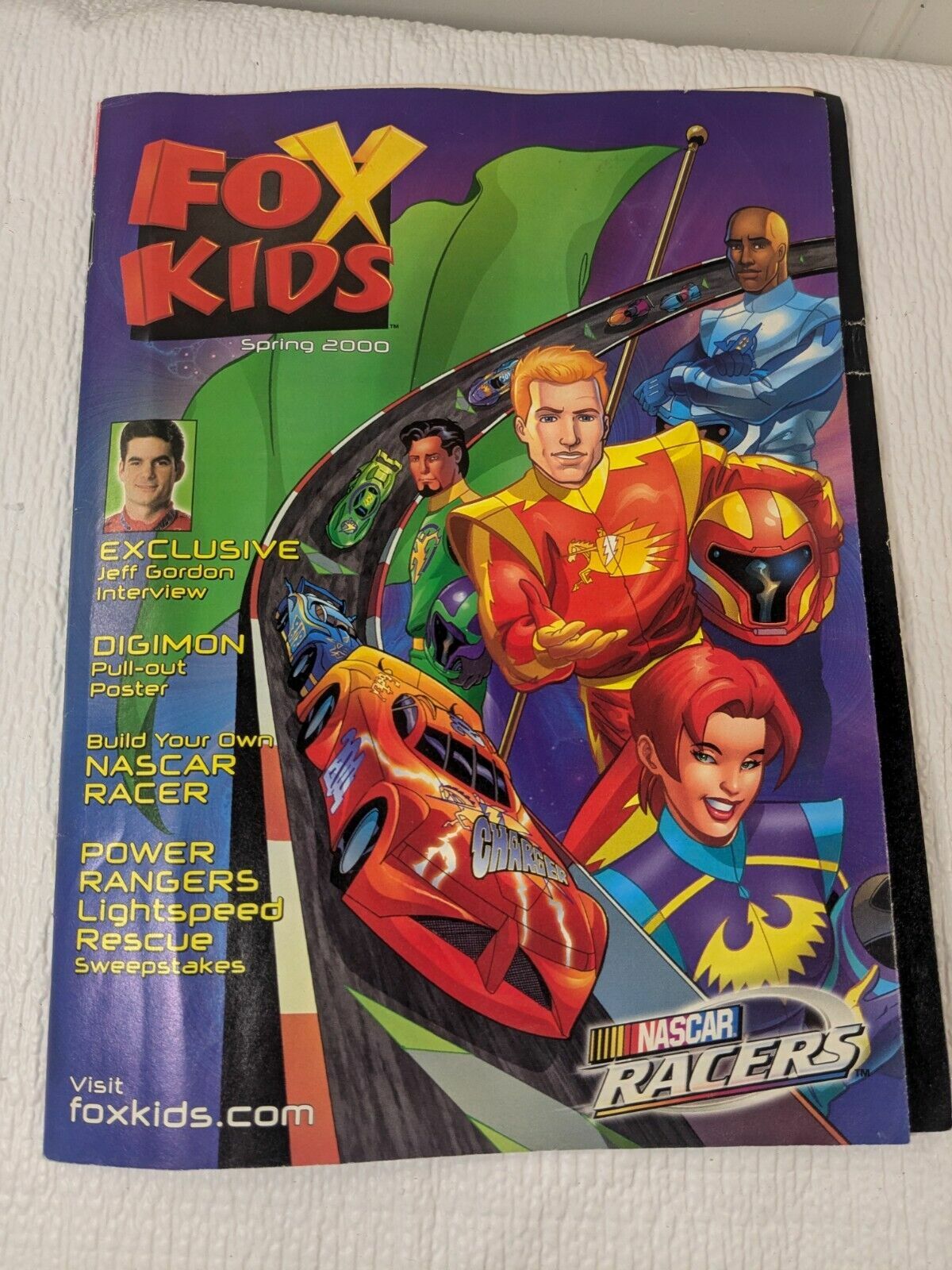 Fox Kids Magazine Spring 2000 Pullout Digimon Poster NASCAR Racers Jeff ...