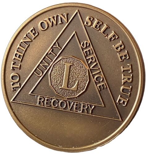 50 Year AA Medallion Premium Bronze Serenity Prayer Sobriety Chip ...