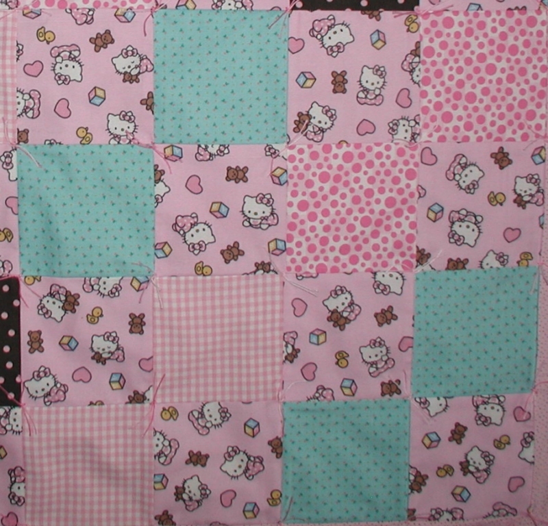 Hello Kitty Baby Quilt, Hello Kitty Handmade Quilt, Hello Kitty Toddler ...