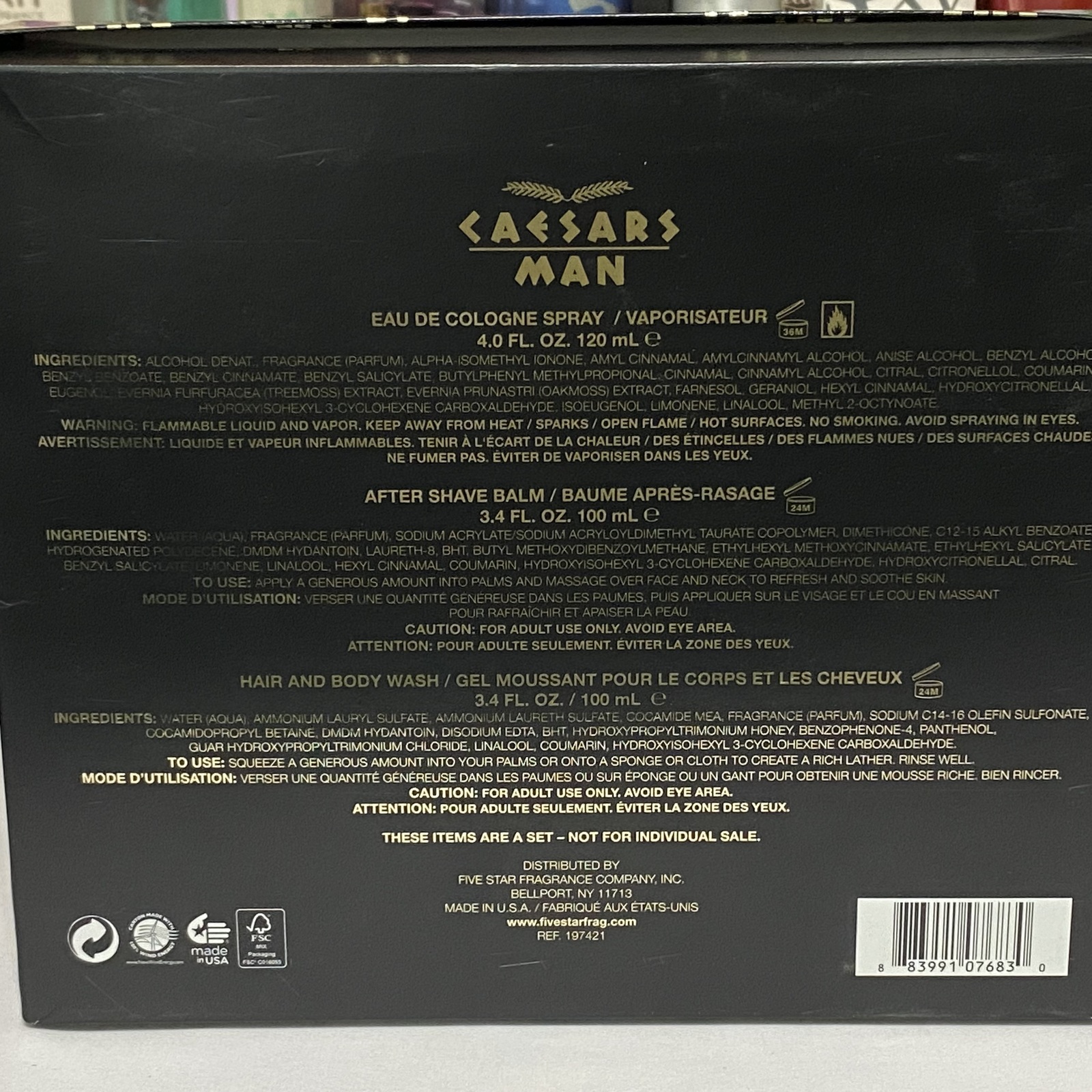 Caesars Man 3Pcs Set, 4.0 oz Cologne spray - It's not the vintage ...