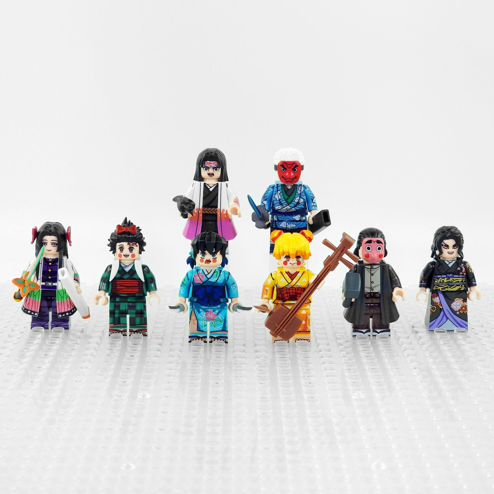 8pcs Demon Slayer Tanjiro Kozo Kanamori Muzan Kiriya Ubuyashiki ...