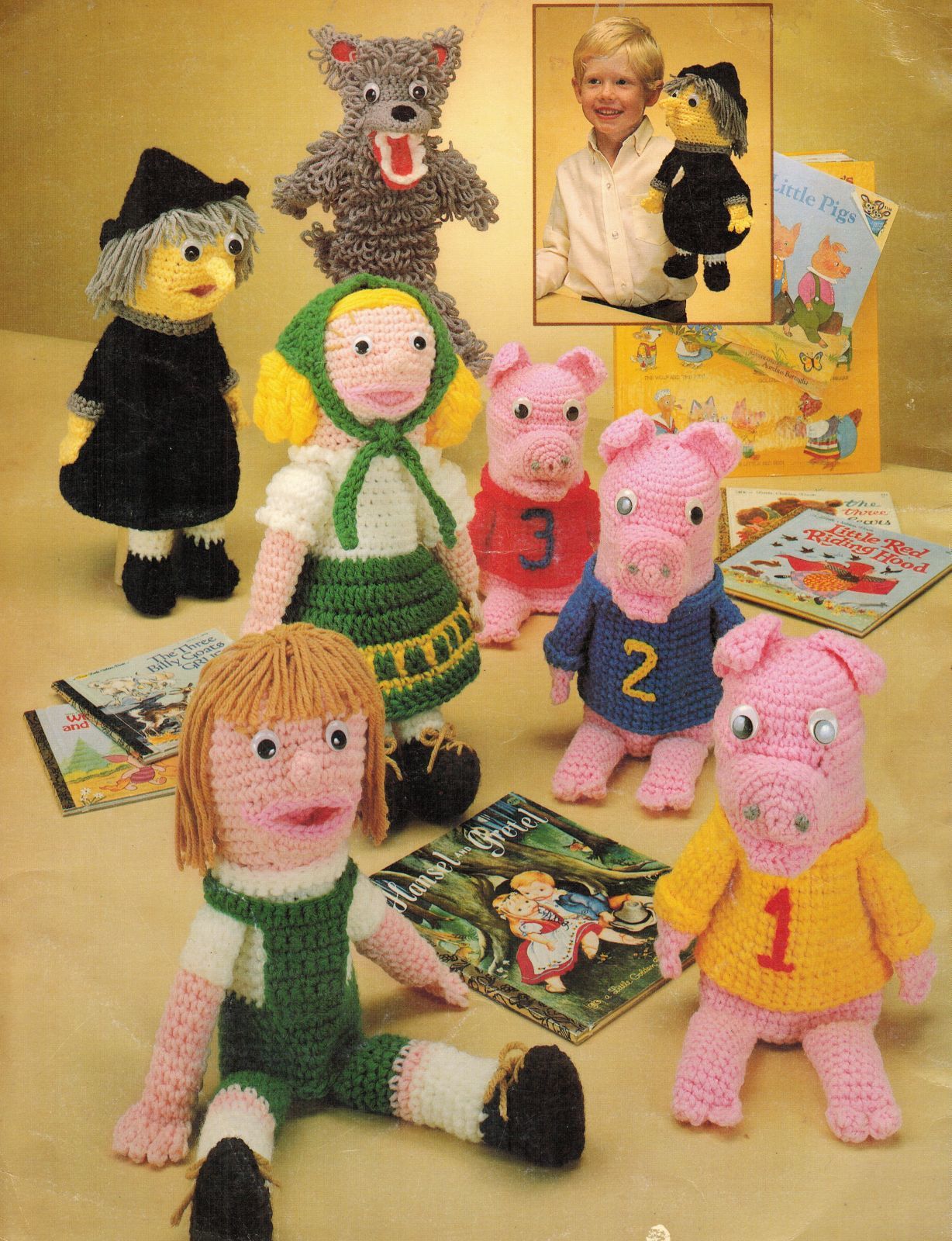 13" Story Book Puppets Goldilocks Hansel 3 Bears Red Riding Hood ...