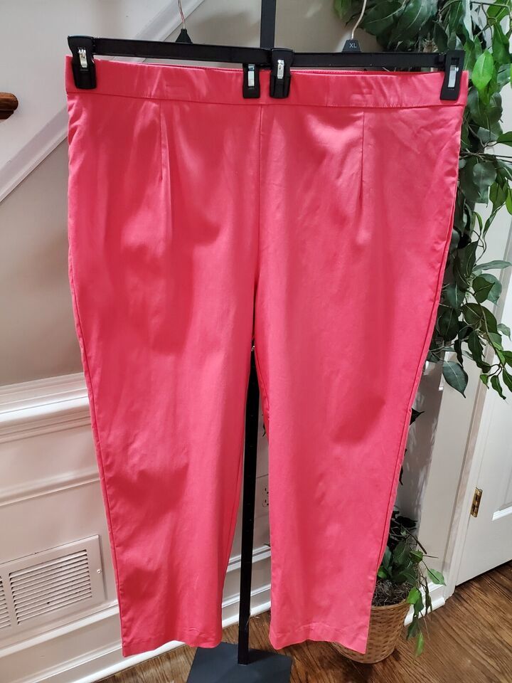 Koret Women's Pink Rayon Mid Rise Pull On Comfort Waist Skinny Pant ...