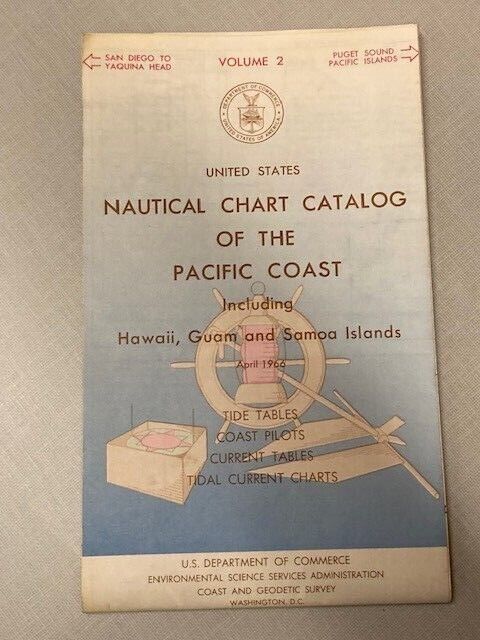 U.S. Nautical Chart Catalog Pacific Coast 1966 V2, + Hawaii, Guam ...