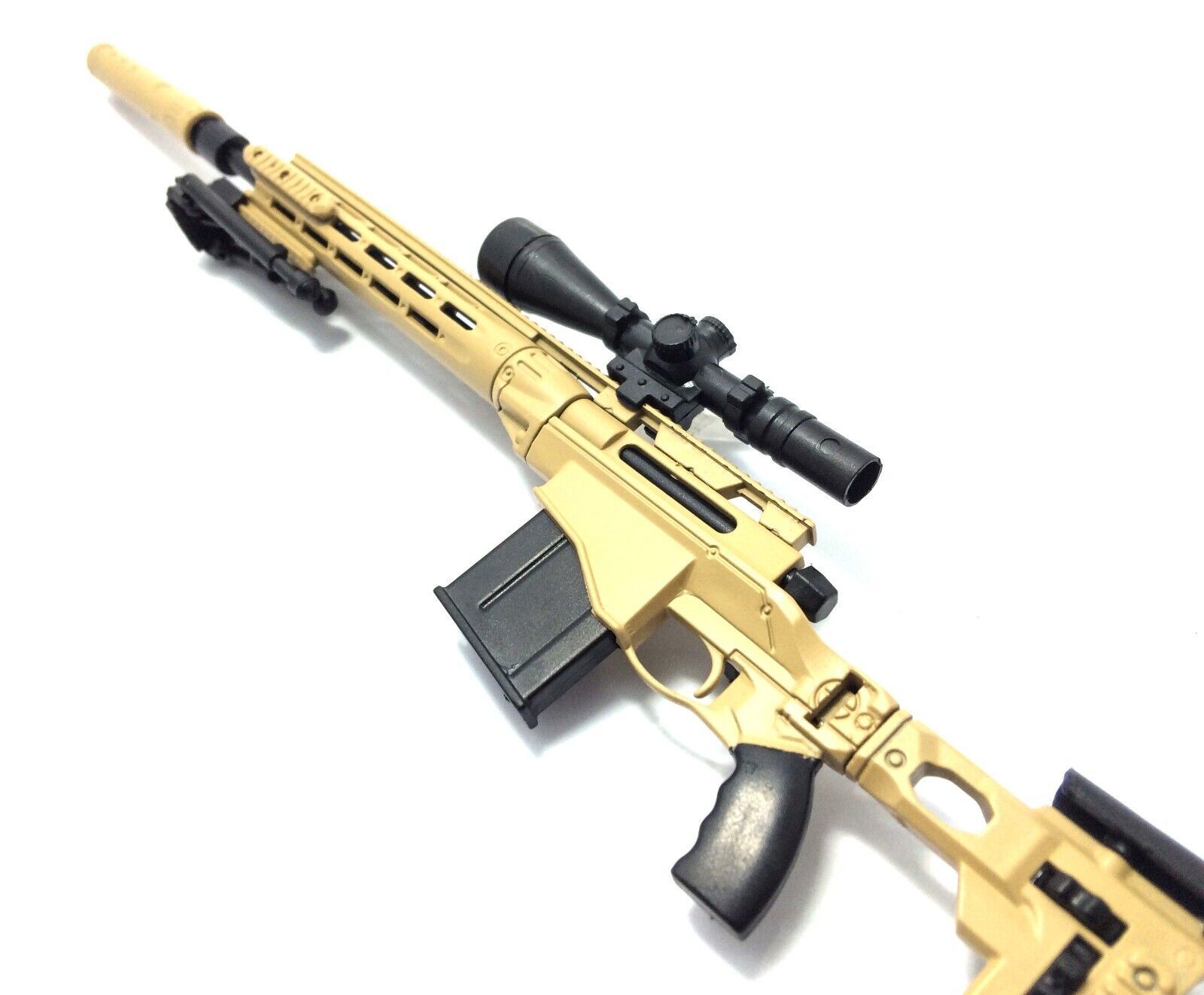 1/6 Scale Desert MSR Sniper Rifle US Army Remington Modular Gun Action ...