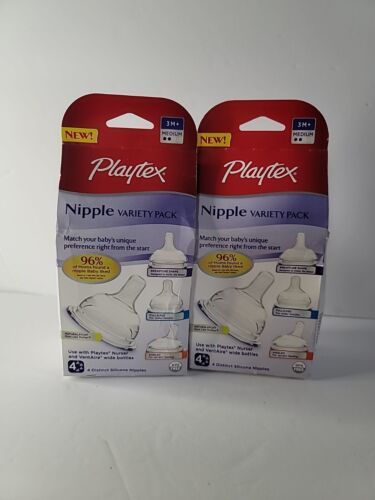 NEW Playtex Nipple Variety Pack -8 Nipples - Fullsized Breastlike ...