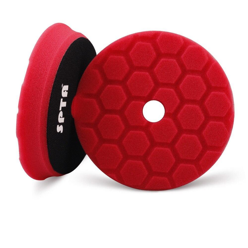 Car Buffing Pads Buffer Polisher 10 Red Finish Polish 6Inch Backer ...