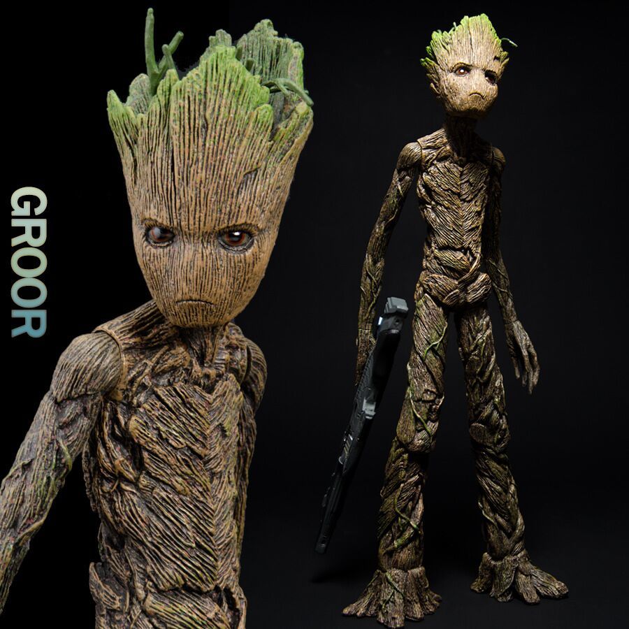 Marvel's Guardians of The Galaxy Avengers Baby Groot Moveable Action ...