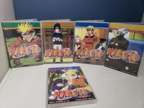 Naruto Box Set - 125 Episodes - LOT OF 7 Anime Manga DVD Part 1,2,3,4,5 ...