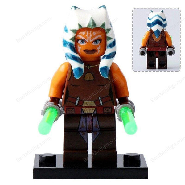 New Ahsoka Tano with Lightsabers - Star Wars The Clone Wars Minifigure ...