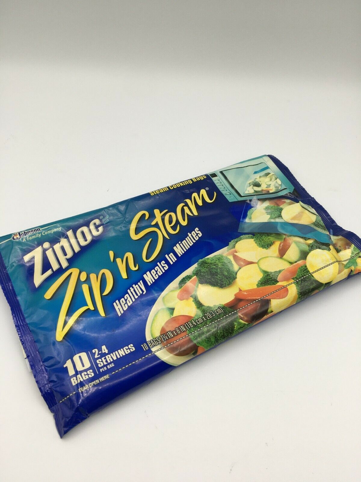 Ziploc Zip N Steam Cooking Microwave Bags 10 Medium Ziplock ...