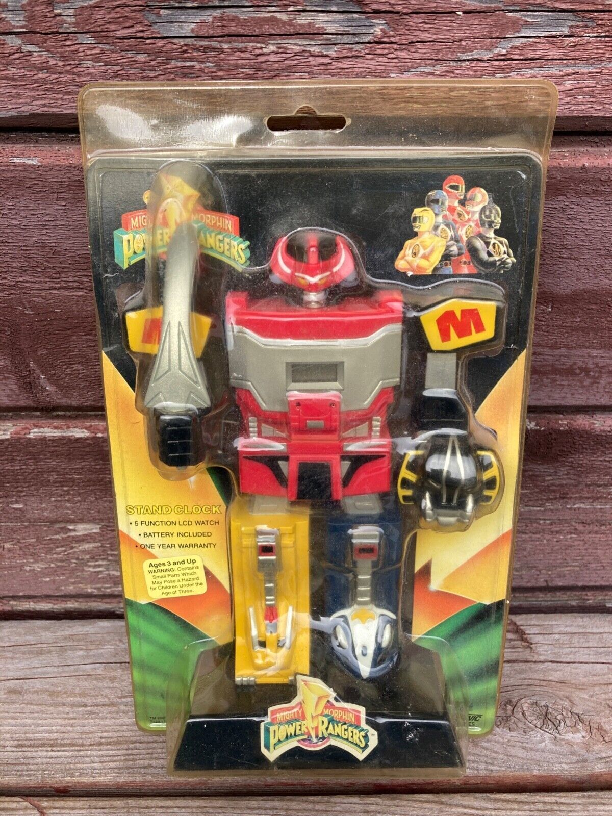 VTG Mighty Morphin Power Rangers Collectible STAND CLOCK MIP MIB 1994 ...