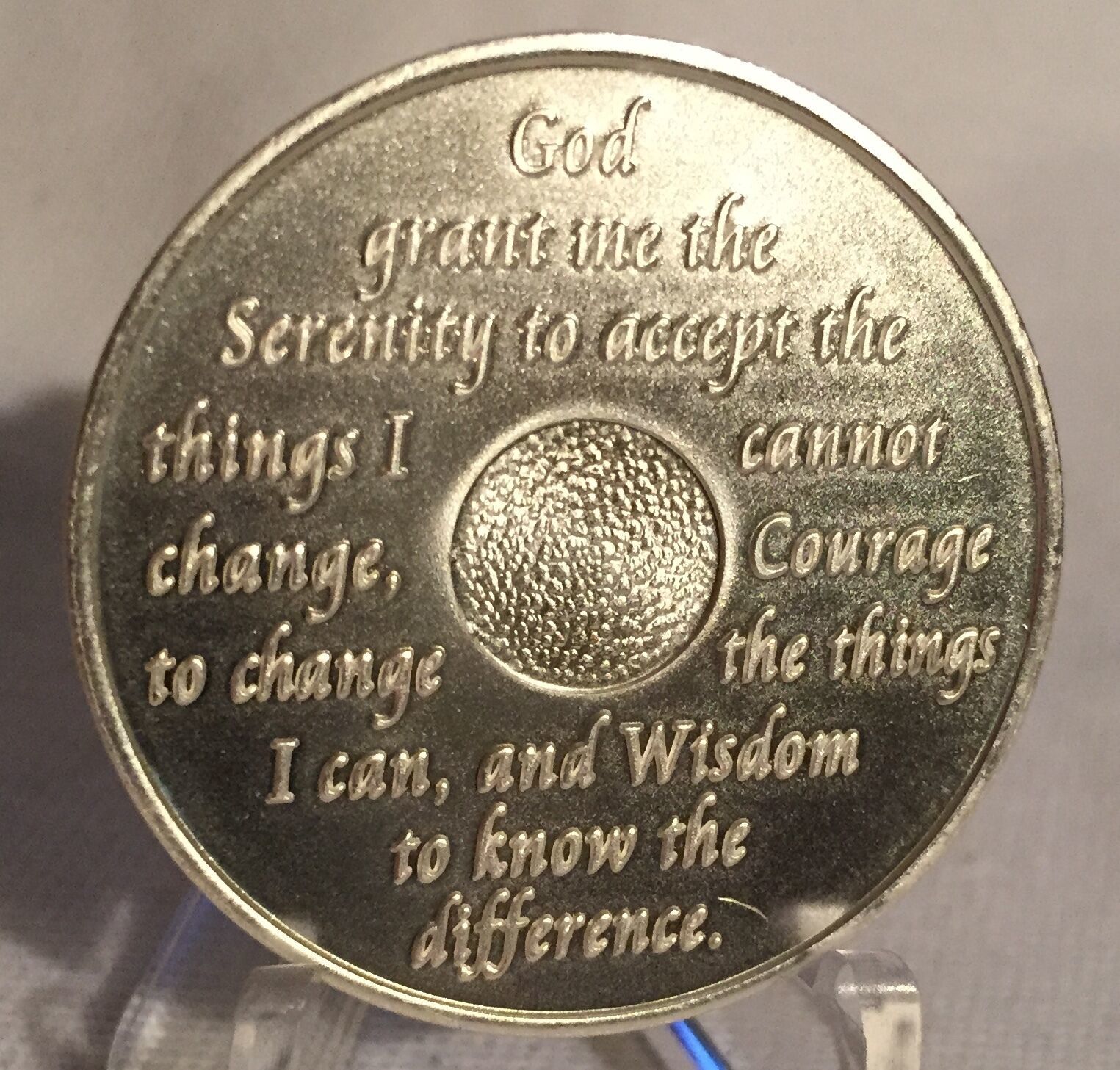 Green & Silver Plated 4 Year AA Chip Alcoholics Anonymous Medallion ...