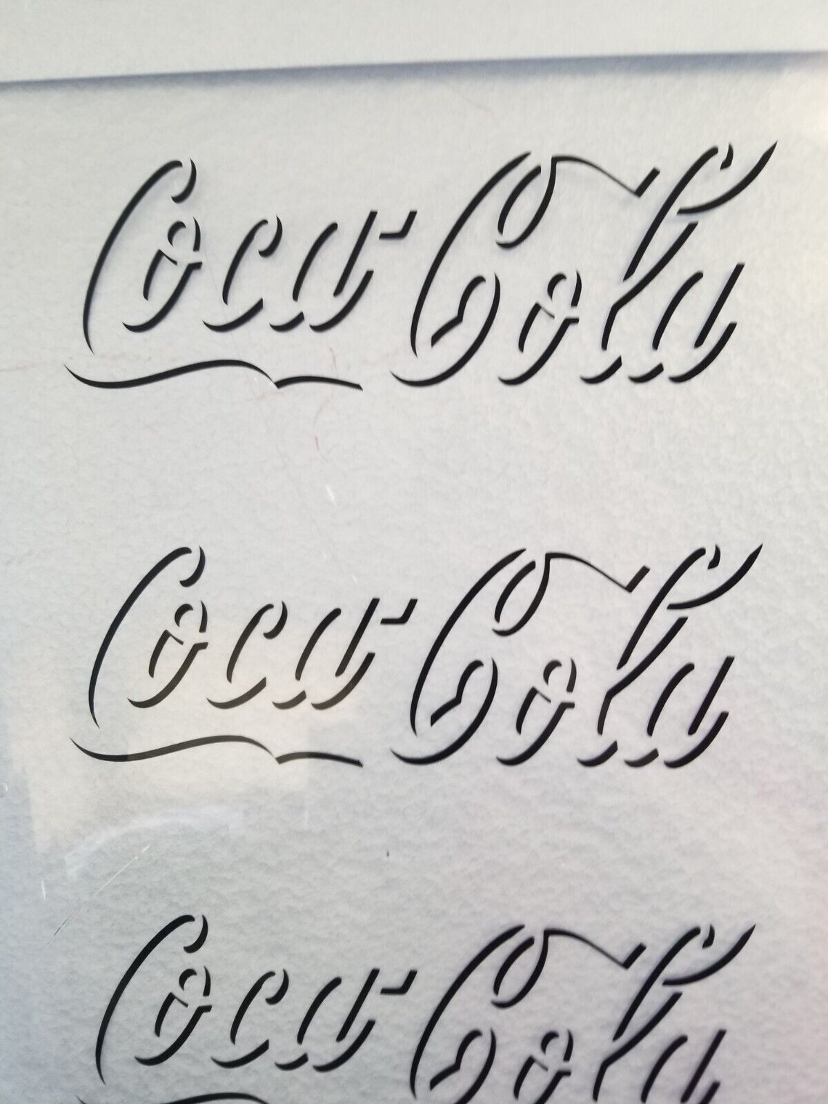 Coca-Cola® Logo Outline Preproduction Advertising Art Work Black White ...