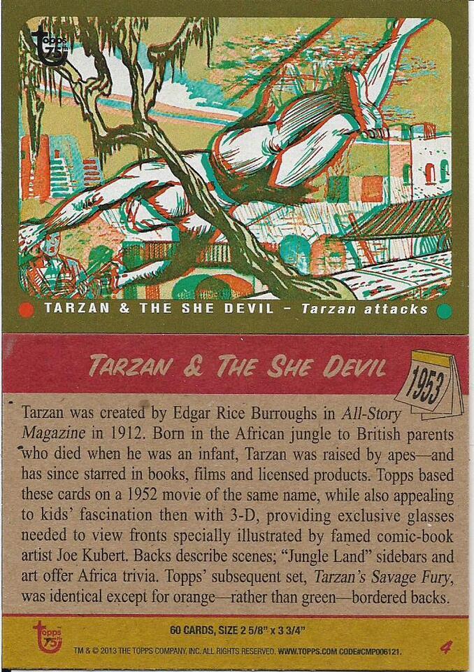 2013 Topps 75th Anniversary #4 Tarzan & The She Devil 1953 - Trading ...