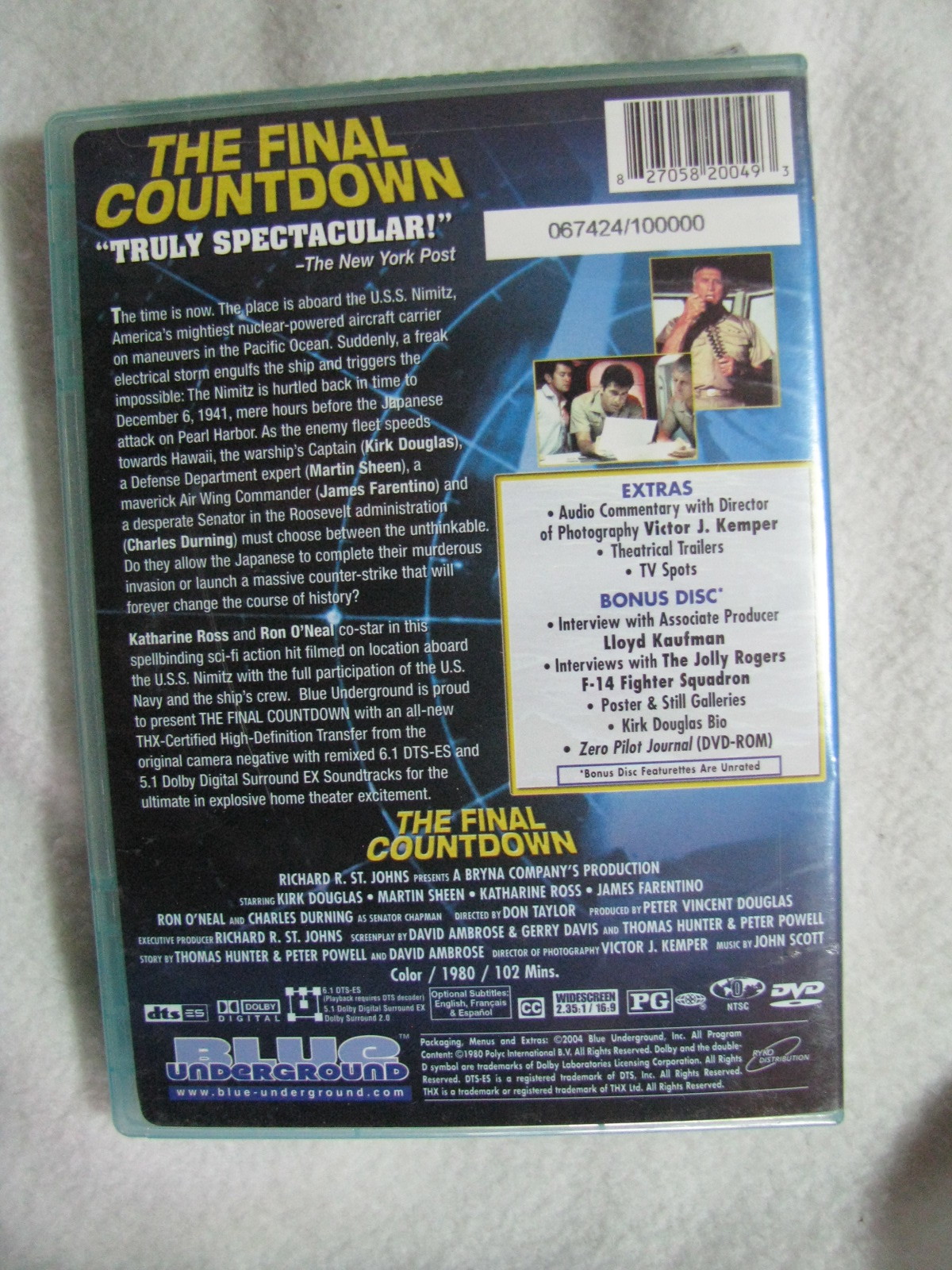 The Final Countdown. 2 disc limited Edition. Lenticular. DVD. - DVDs ...