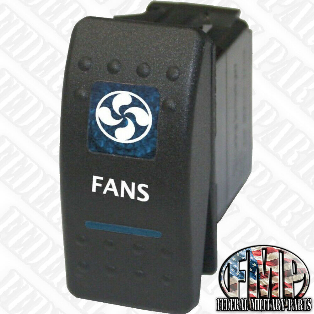 MILITARY HUMVEE LIGHTED ROCKER SWITCH - FANS - 12V / 24V TOGGLE SWITCH ...