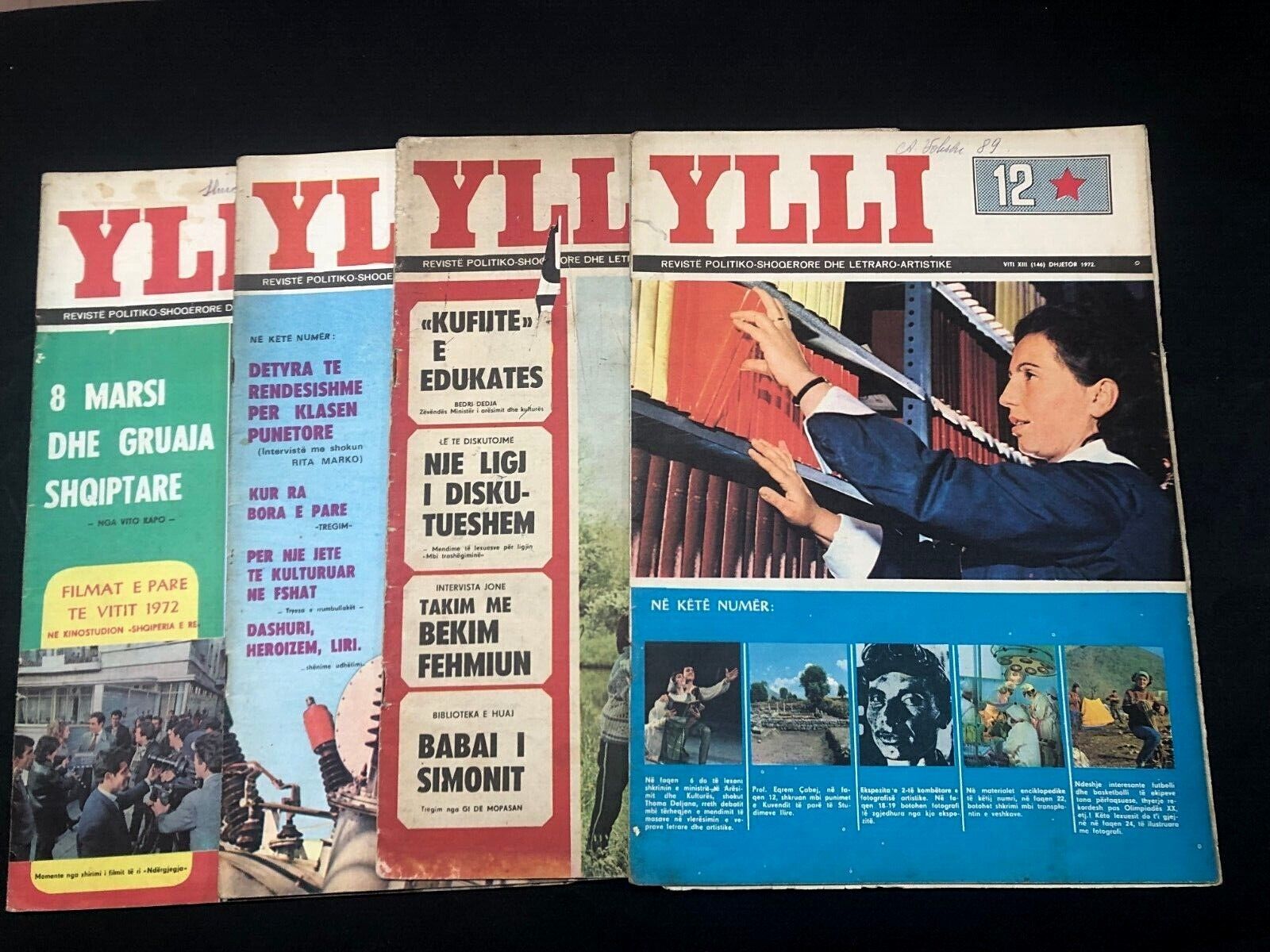 old 11 albanian YLLI magazines books-Enver Hoxha-communism time ...
