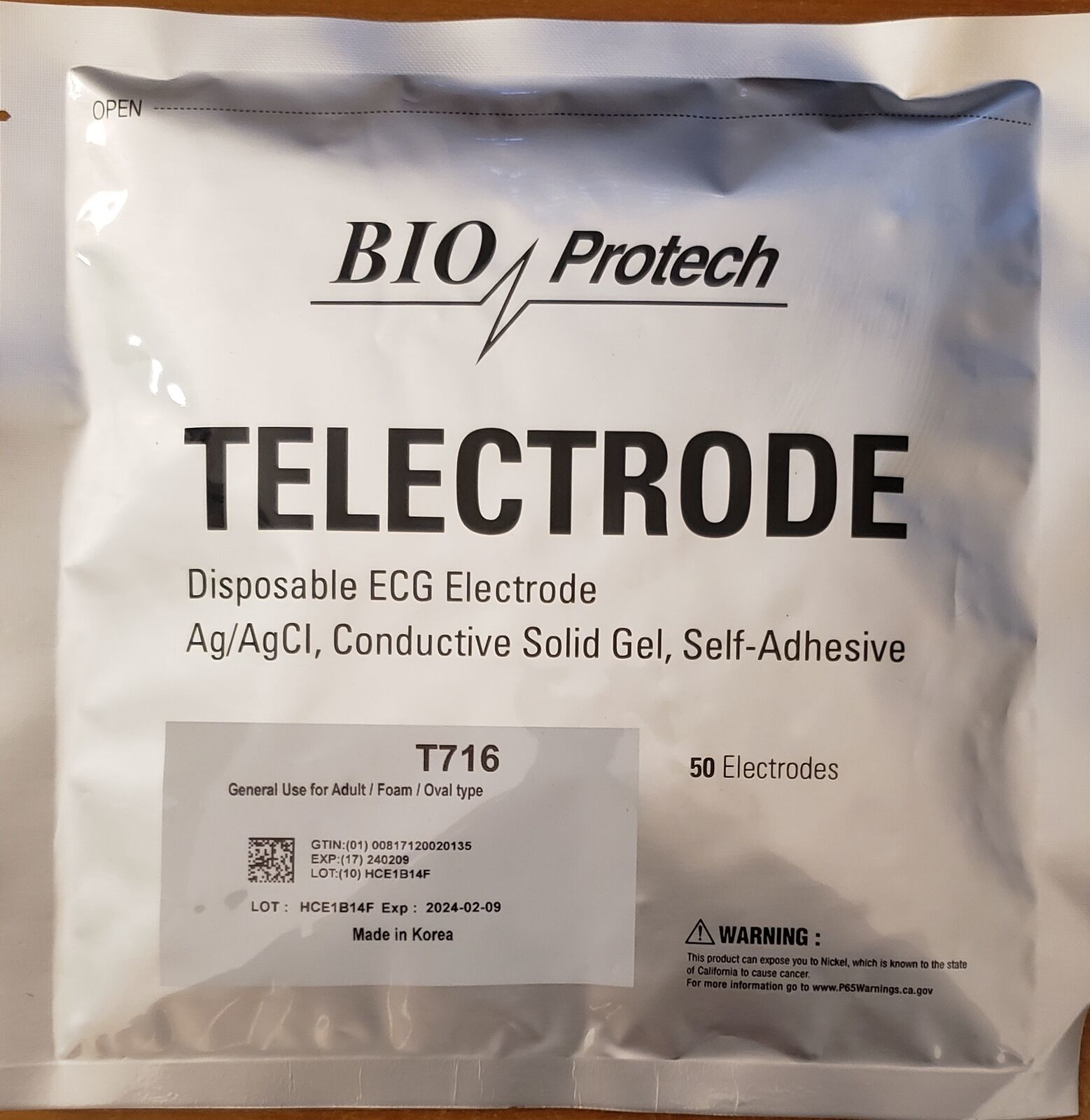 BioProtech T716 ECG EKG Monitoring Foam Electrode - 8000 Electrodes ...