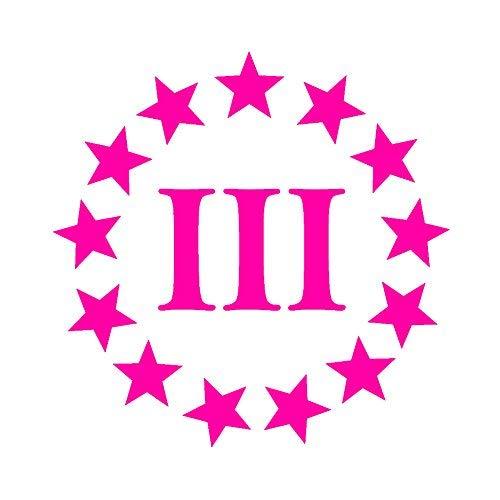 THREE PERCENTER CIRCLE STARS V1 Vinyl Decal by stickerdad - size: 5.5 ...