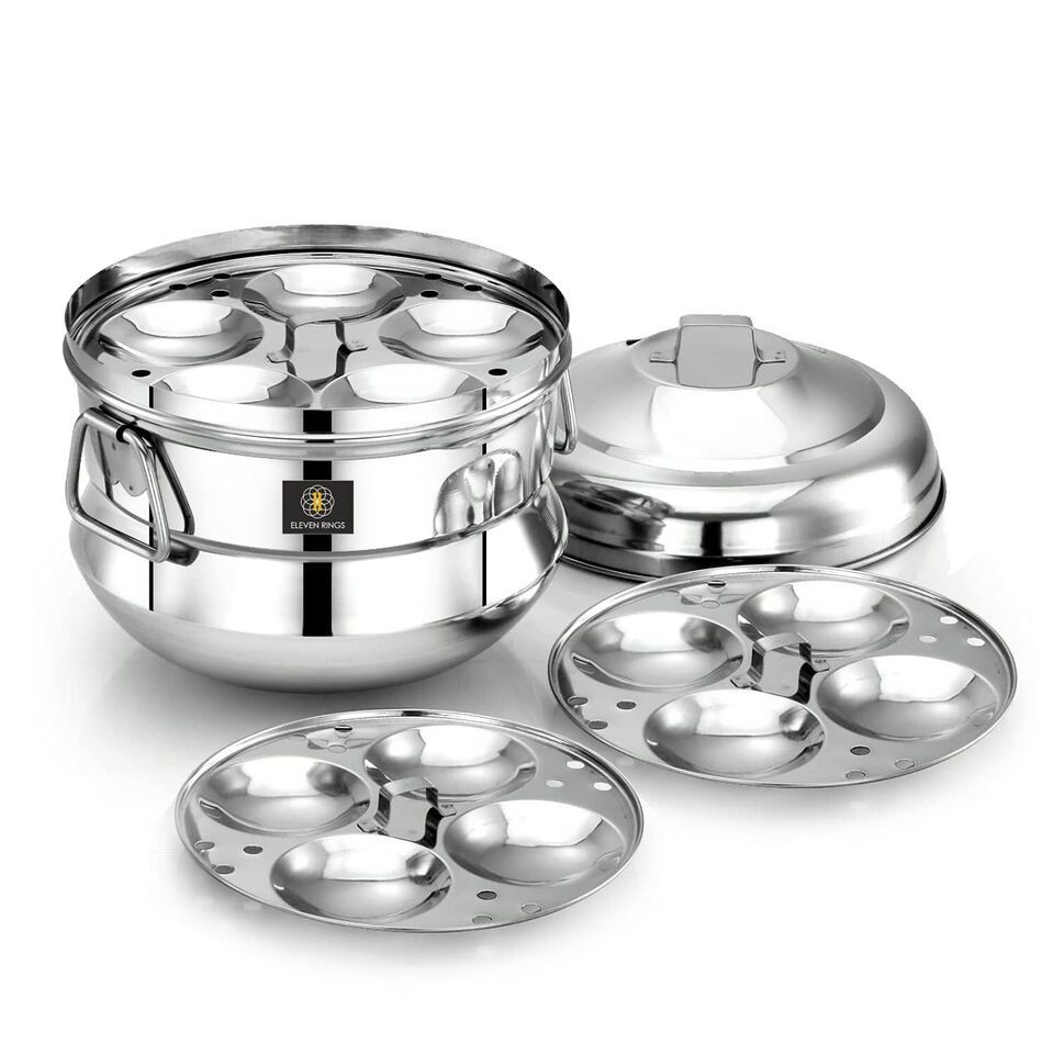 Stainless Steel Idli Cooker/Idli Maker 3 Plates Makes 13 Idlis at a ...