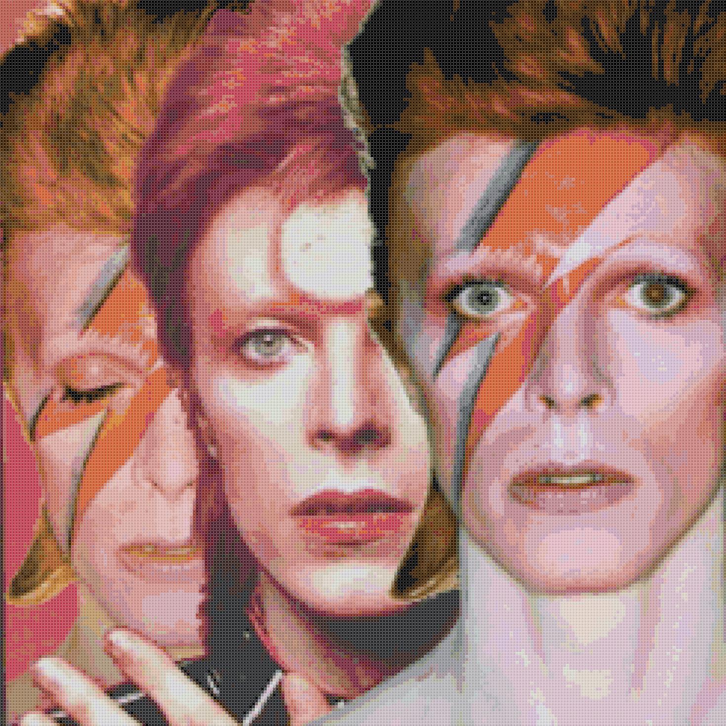 Counted Cross Stitch pattern david bowie ziggy stardust 245 * 245 ...