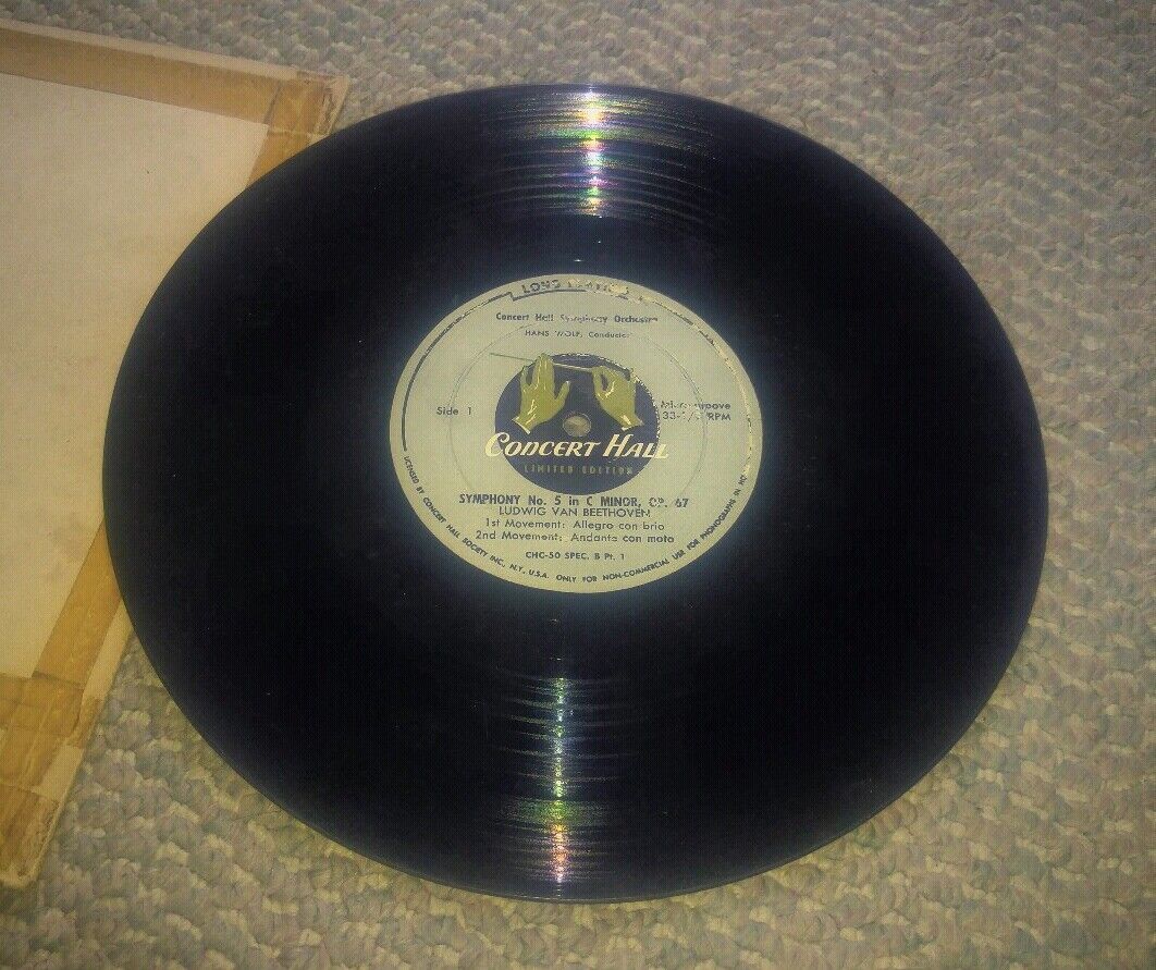 Vtg Concert Hall Record Beethoven Fifth Symphony 5th Limited Edition ...