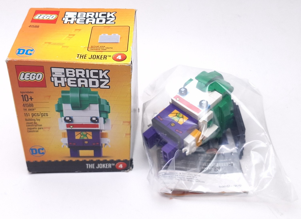 Lego 41588 The Joker DC Comics Super Heroes Brickheadz # 004 COMPLETE ...