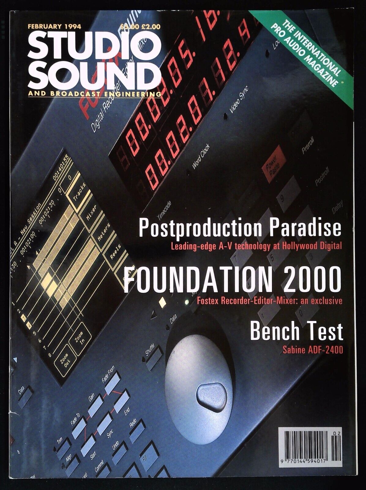 Studio Sound And Broadcast Engineering Magazine February 1994 mbox1356 ...